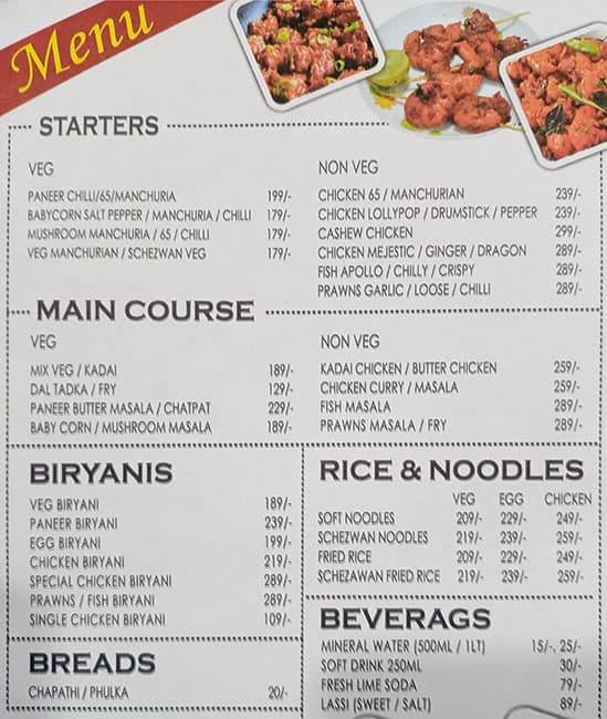 Menu of Reliable Foods, Himayath Nagar, Hyderabad