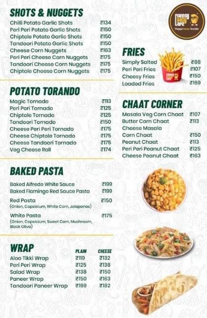 Menu of Cheesy Crazy cafe, Navallur, Chennai