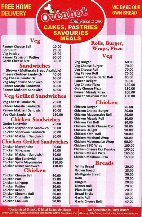 Oven Hot Menu, Menu for Oven Hot, Vasant Vihar, Thane West, Thane - Zomato