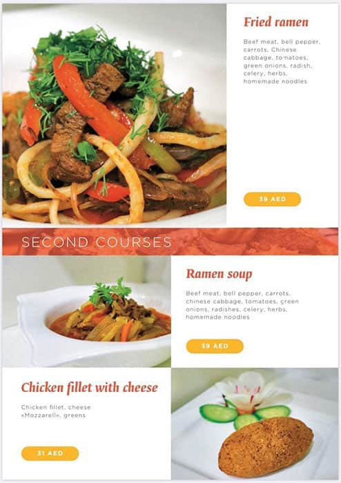 Menu at Kazan Restaurant - Al Seef Hotel, Sharjah