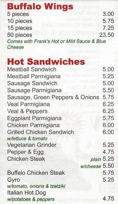 Anthony's IV Pizza Pasta Menu - Urbanspoon/Zomato