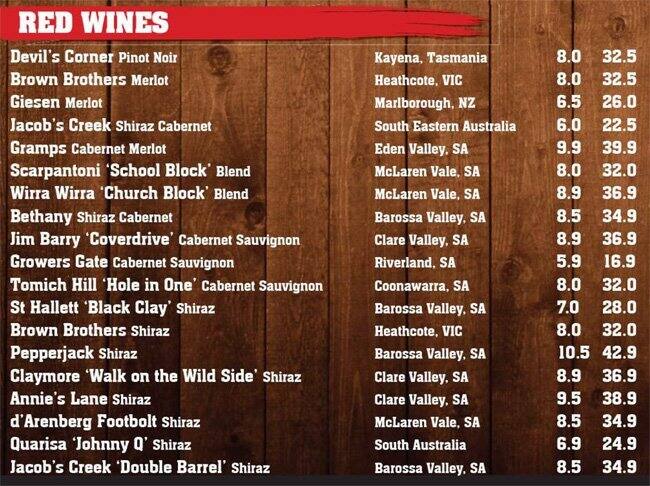 Menu at Schnithouse Elizabeth pizzeria, Elizabeth