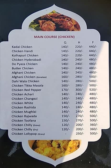 Menu at Habibi cafe & restaurant, Ajmer
