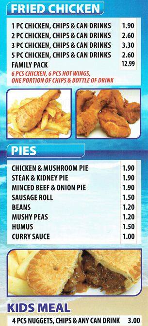 Menu at ELIF FISH BAR, London