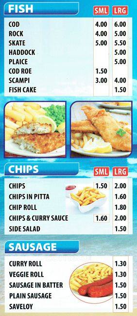 Menu at ELIF FISH BAR, London