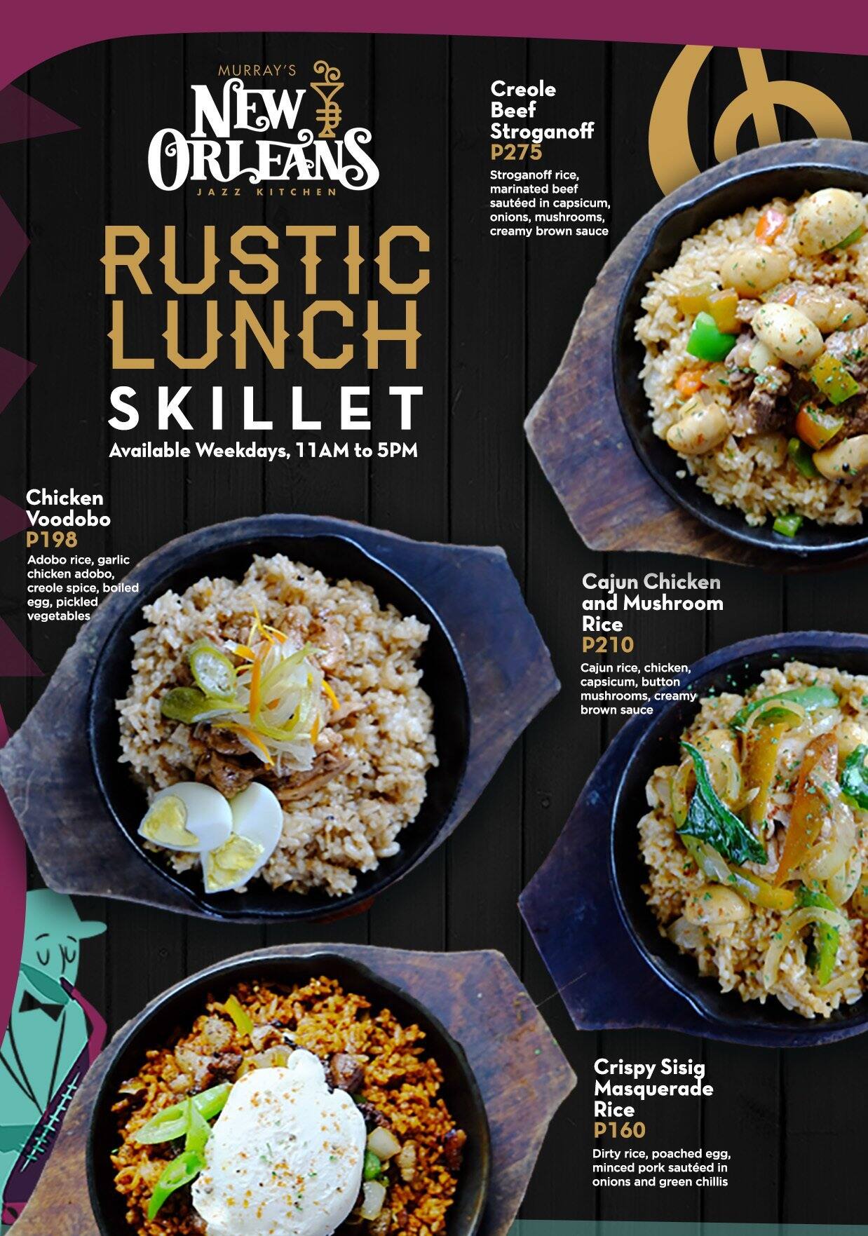 Menu at Murray's New Orleans Jazz Kitchen restaurant, Taguig, B6