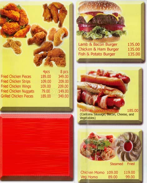 Menu at Hungry Lion, New Delhi, Raheja Mall