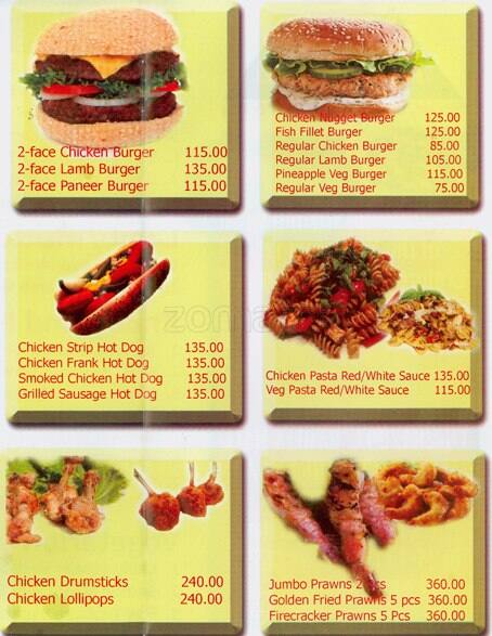 Menu at Hungry Lion, New Delhi, Raheja Mall