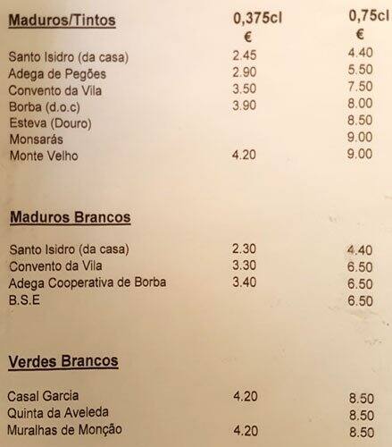 Menu em Café-bar Aqui E Agora, Lda., Lisboa