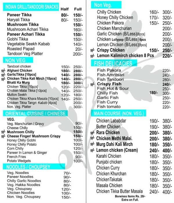 Punjabi Chaska Menu, Menu for Punjabi Chaska, VIP Road, Zirakpur - Zomato