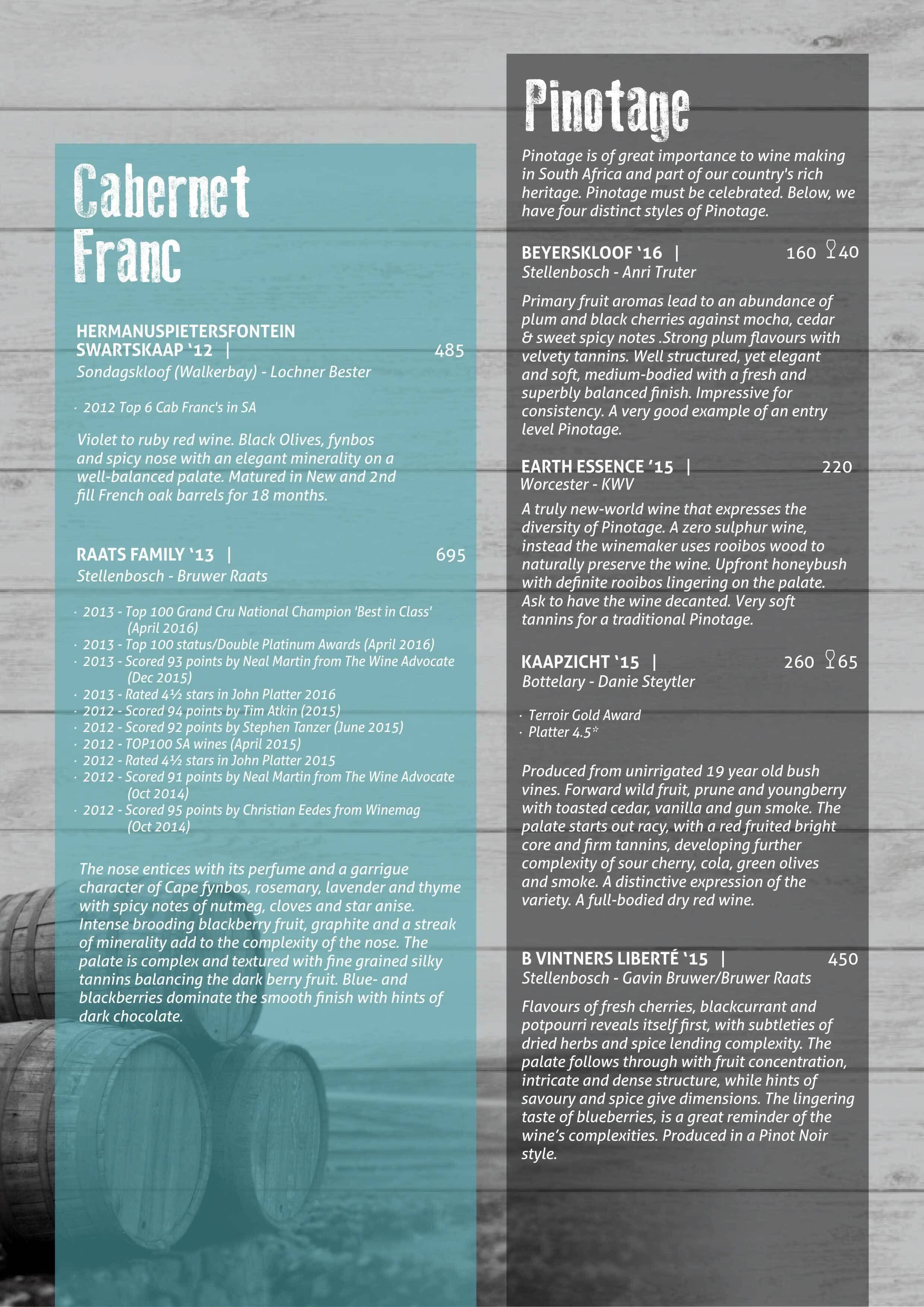 Menu at Kitchen Windows Beach Restaurant, Jeffreys Bay