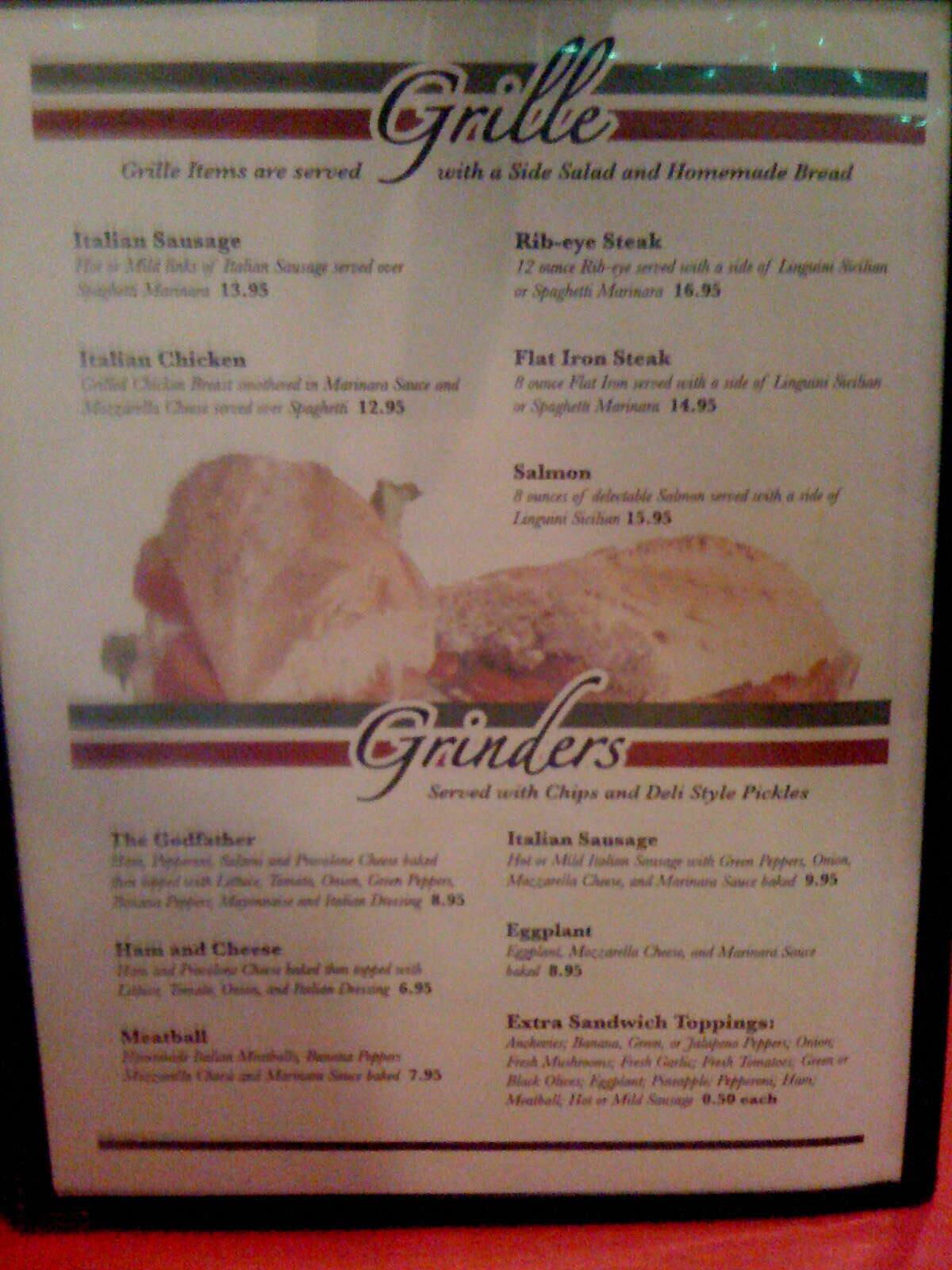 Menu at Italian Grille, Teays Valley pizzeria, Teays Valley