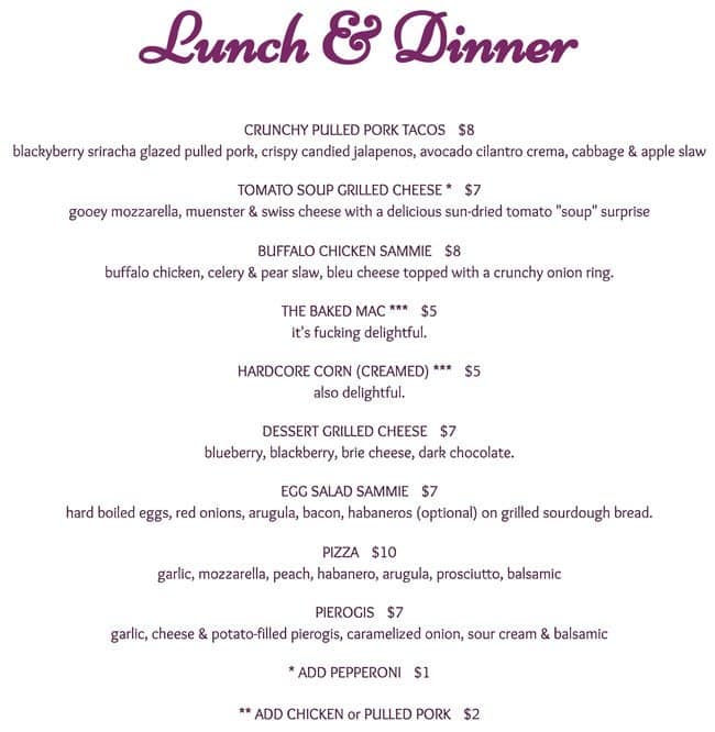 Menu at Holy Macaroni @ Stay Gold pub & bar, Austin