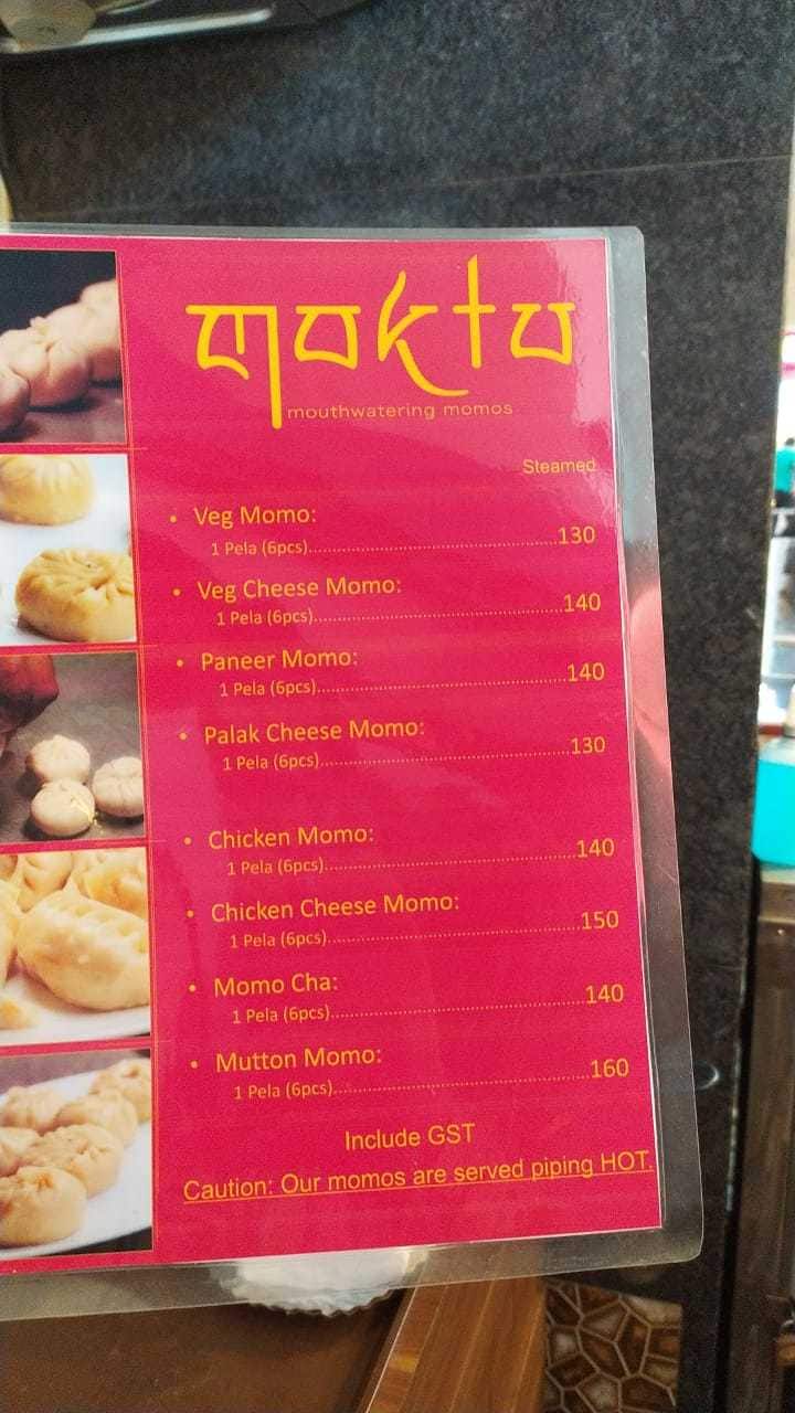 Menu at Moktu Momos, Mumbai, Second Floor