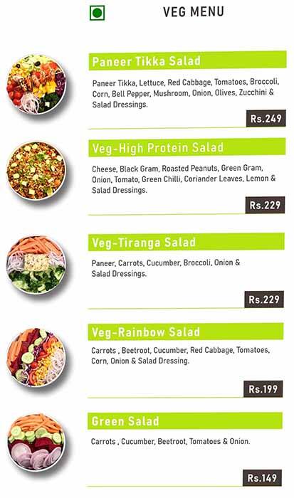 Menu of The Healthy Nation, Vasai, Mumbai