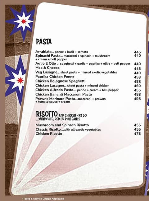 Menu at Pop Tate's Orion Mall Panvel, Navi Mumbai, Orion Mall