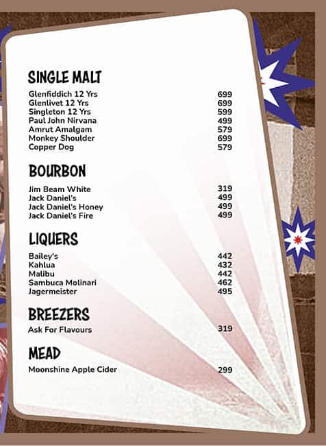 Menu at Pop Tate's Orion Mall Panvel, Navi Mumbai, Orion Mall
