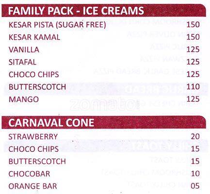 Menu at Ice Cream Magic, Navi Mumbai