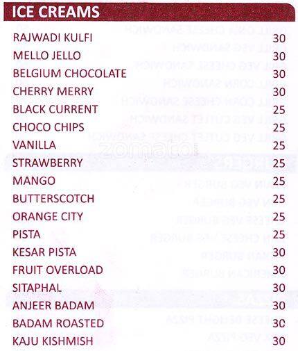 Menu at Ice Cream Magic, Navi Mumbai