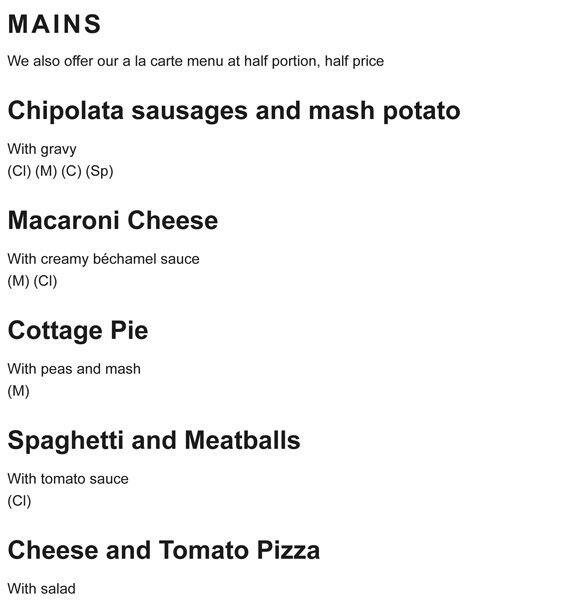 Menu at Babylon Restaurant, London, Kensington Roof Gardens