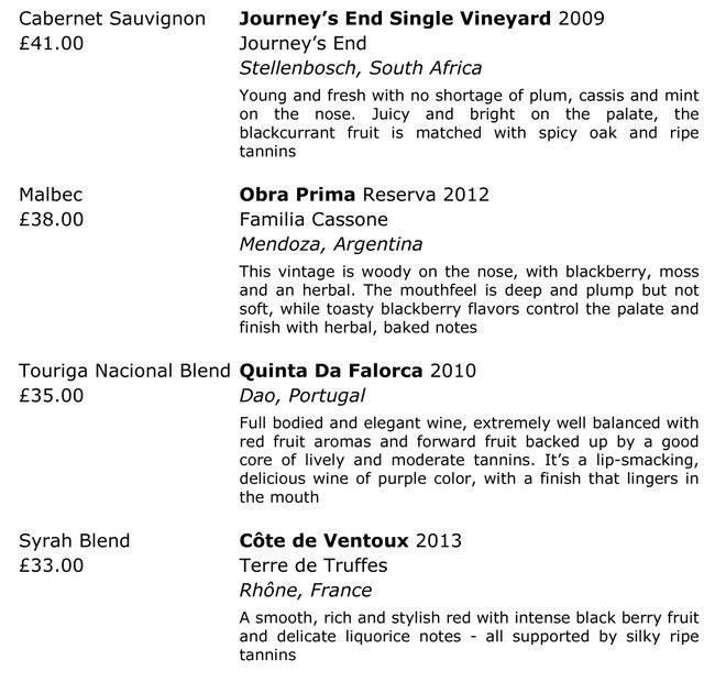 Menu at Babylon Restaurant, London, Kensington Roof Gardens