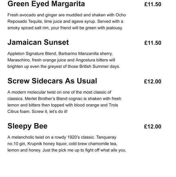 Menu at Babylon Restaurant, London, Kensington Roof Gardens