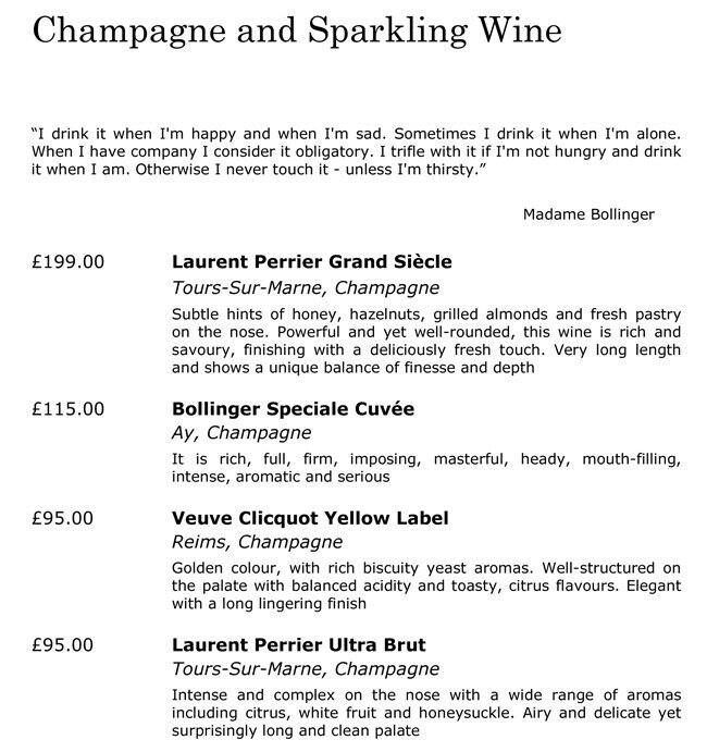 Menu at Babylon Restaurant, London, Kensington Roof Gardens