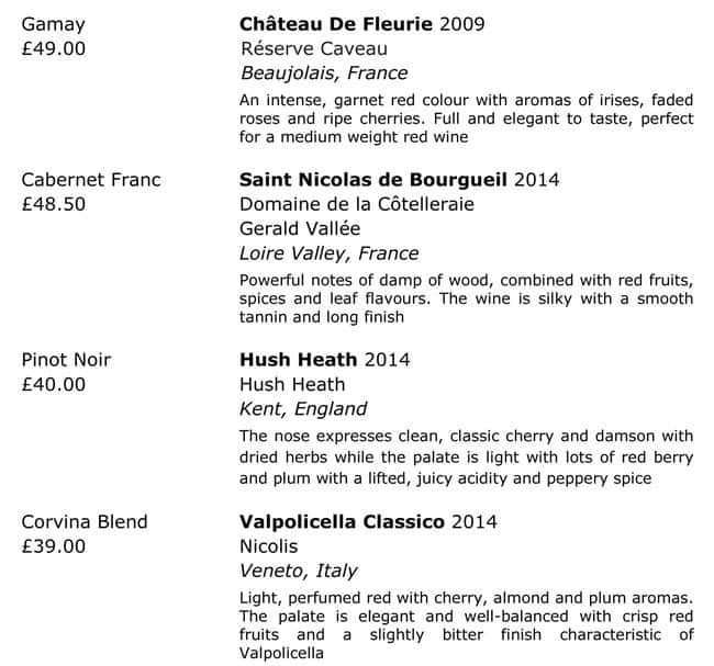 Menu at Babylon Restaurant, London, Kensington Roof Gardens