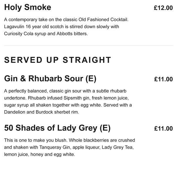 Menu at Babylon Restaurant, London, Kensington Roof Gardens