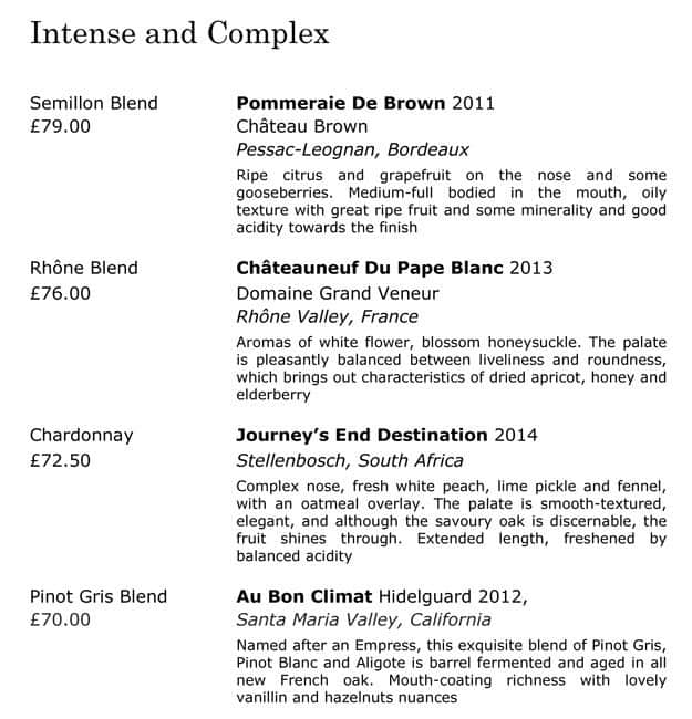 Menu at Babylon Restaurant, London, Kensington Roof Gardens