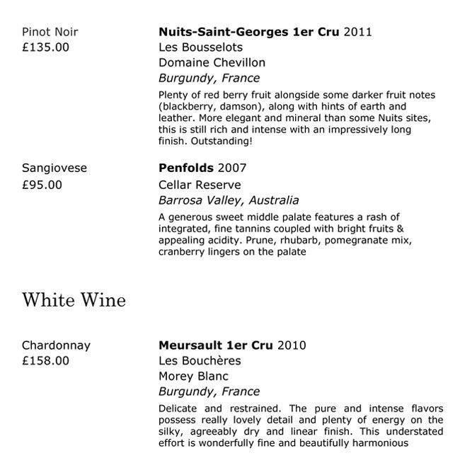 Menu at Babylon Restaurant, London, Kensington Roof Gardens