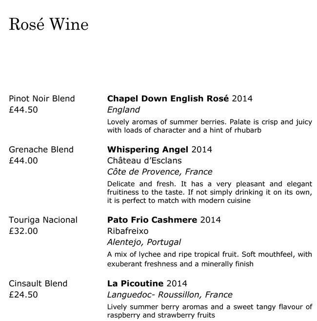 Menu at Babylon Restaurant, London, Kensington Roof Gardens