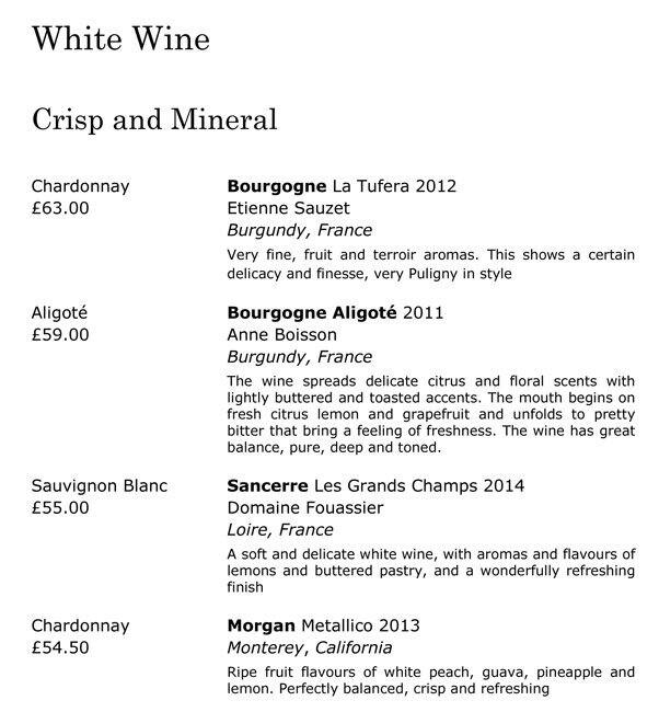 Menu at Babylon Restaurant, London, Kensington Roof Gardens