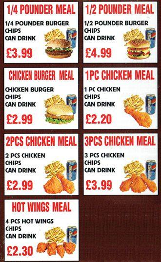 Menu at Royal Fish restaurant, Dagenham, 446 Hedgemans Rd