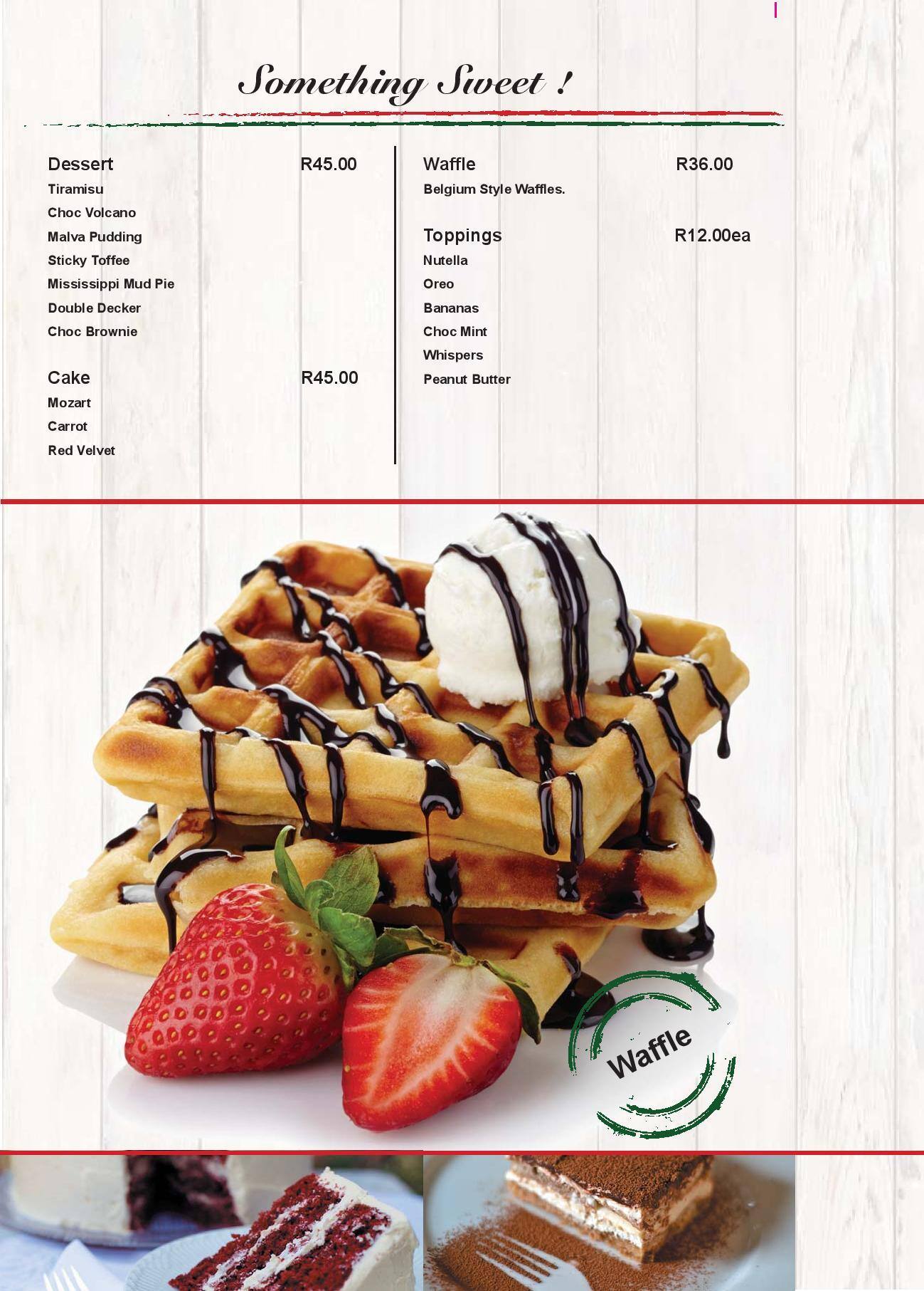 Menu at Calisto's Portuguese Restaurant Rosebank, Johannesburg