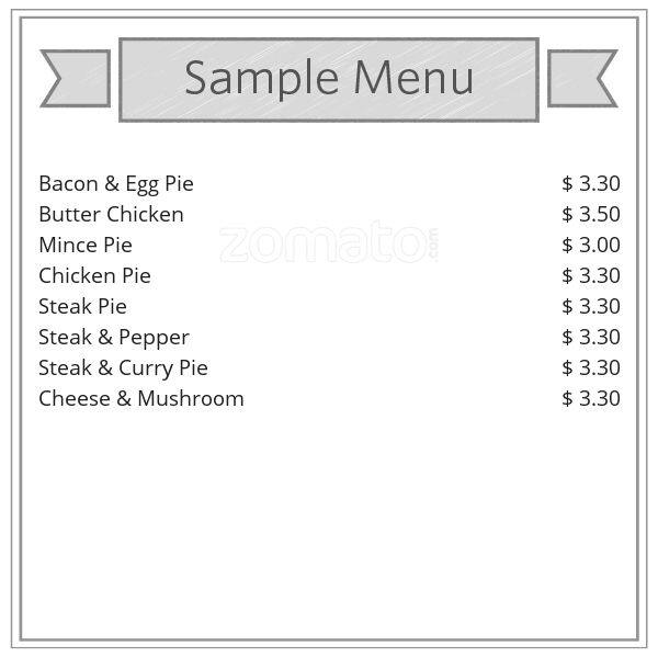 Menu at Target Road Bakery, Auckland