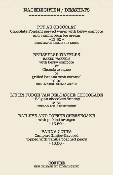 Menu at Belgian Beer Cafe Torenhof, Christchurch, 20 Durham St S