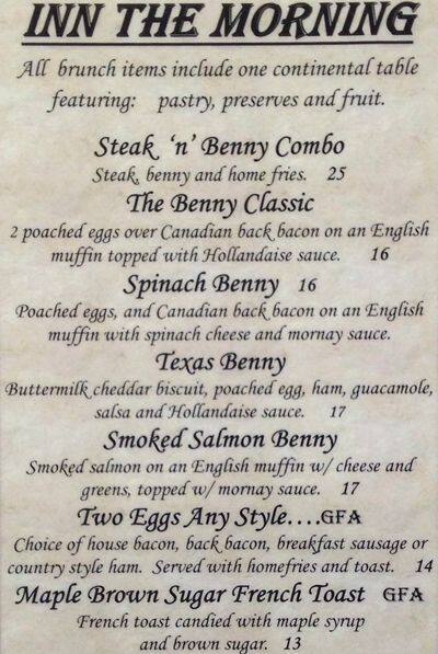 Menu at Generations Inn pub & bar, Carleton Place