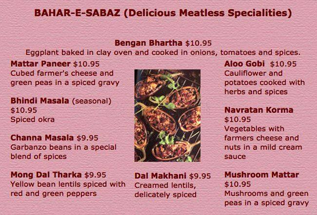 Menu at Gaylord restaurant, San Francisco, 1 Clay St