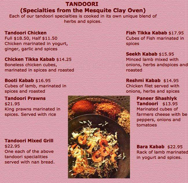 Menu at Gaylord restaurant, San Francisco, 1 Clay St