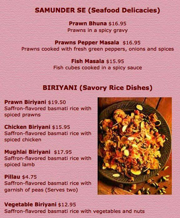 Menu at Gaylord restaurant, San Francisco, 1 Clay St