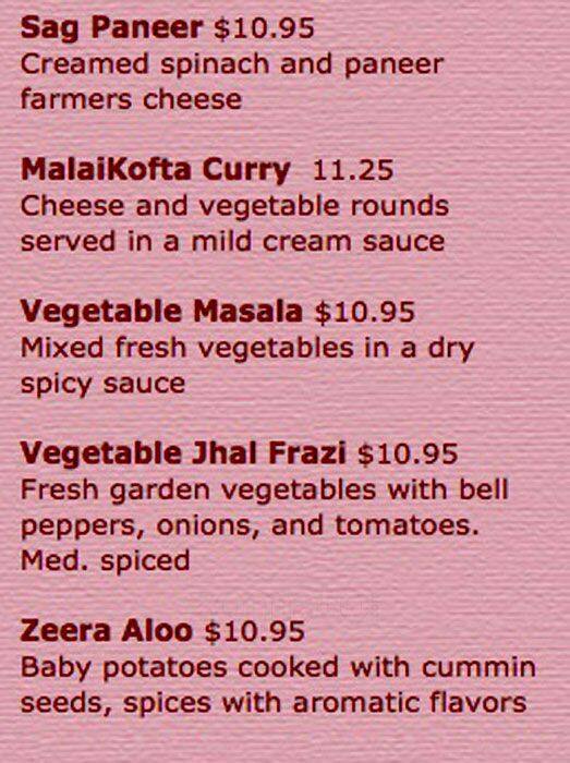 Menu at Gaylord restaurant, San Francisco, 1 Clay St