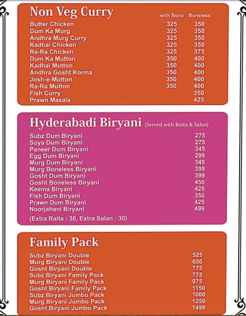 Menu at Biryani Art, Gurugram, Shop 28