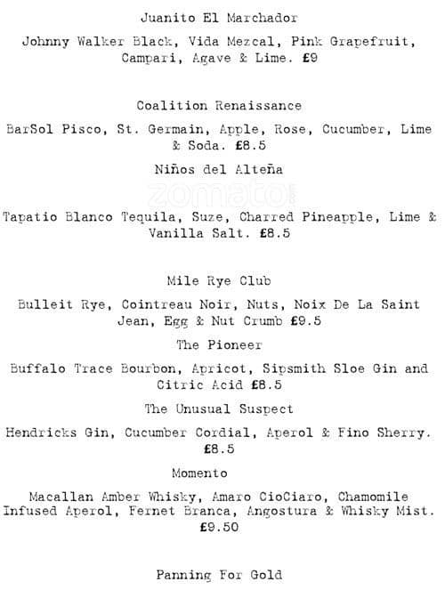 Menu at The Devil's Advocate pub & bar, Edinburgh