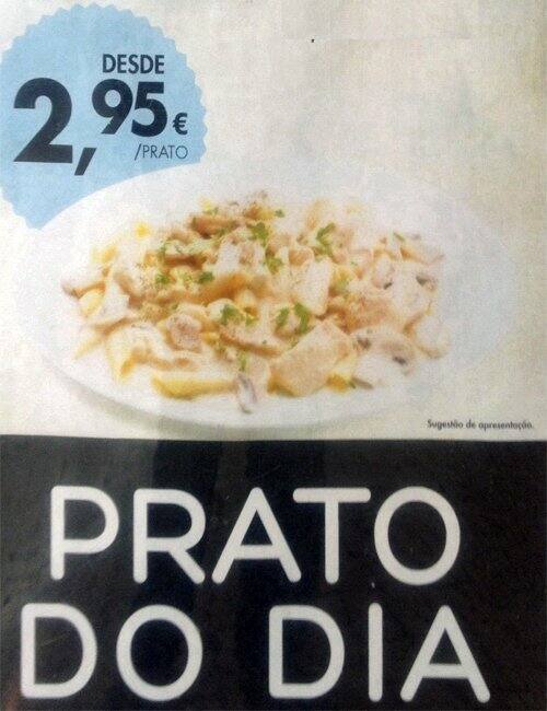 Menu at Pingo Doce cafe, Lisbon, R. 1º de Dezembro 67 83