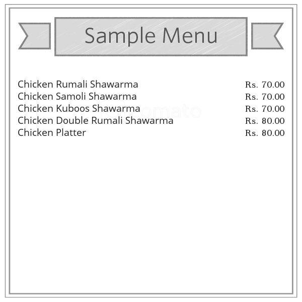 Al Hashmi Arabian Shawarma House Menu - Zomato