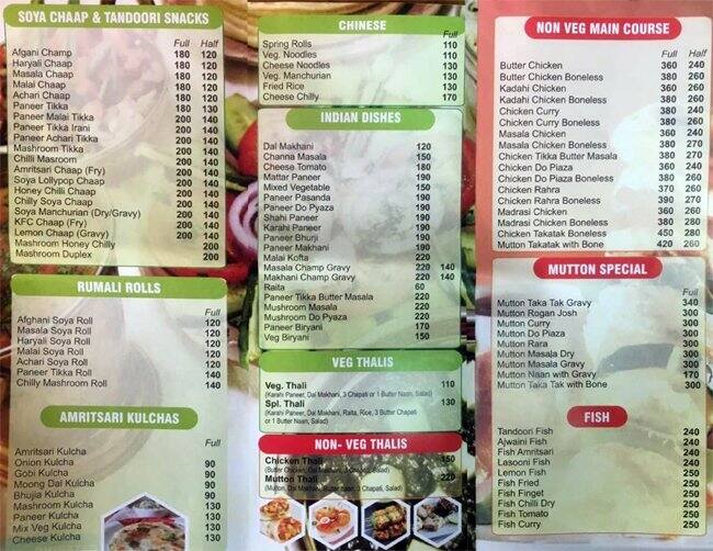 KCB 8 Menu, Menu for KCB 8, Sector 8, Chandigarh - Zomato