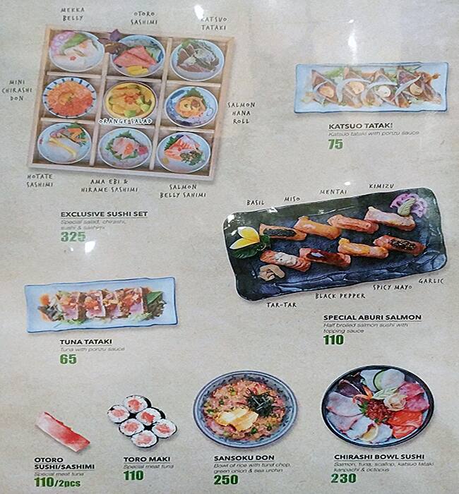 Menu at Nama Sushi by Sushi Masa restaurant, Tangerang