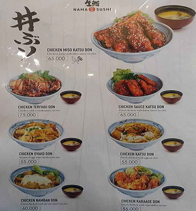 Menu at Nama Sushi by Sushi Masa restaurant, Tangerang