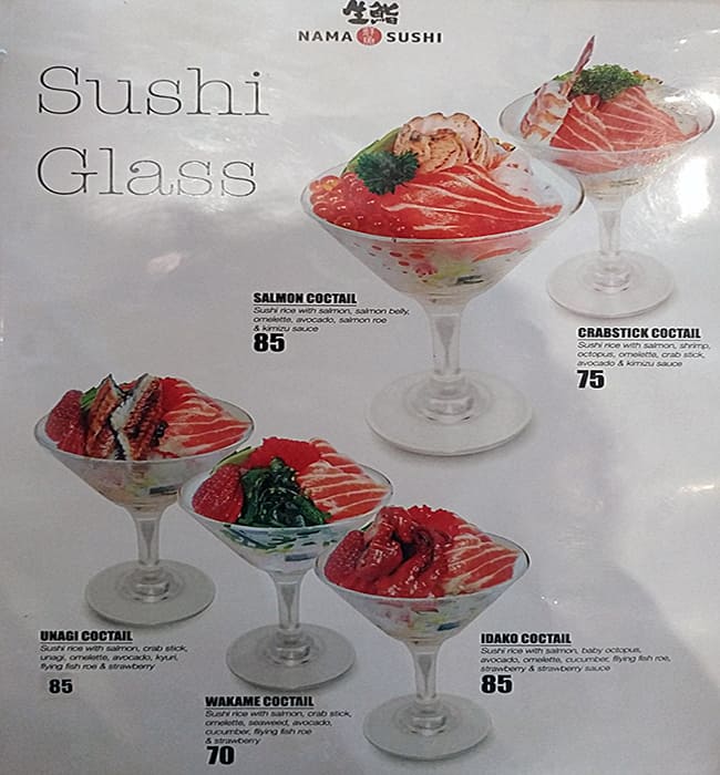 Menu at Nama Sushi by Sushi Masa restaurant, Tangerang